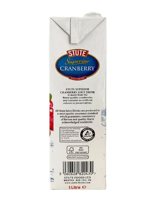 Stute Superior Cranberry Juice 1l Edamama